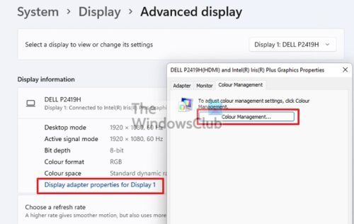 Color Management not working in Windows 11/10