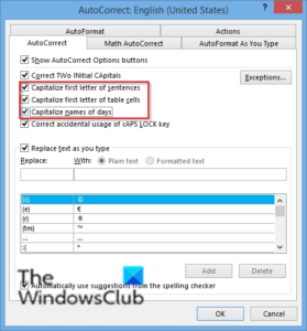 How to enable and disable Auto-capitalization in Word