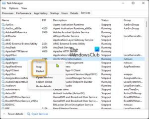 Enable, Disable, Start, Stop, Refresh, Restart Services in Windows