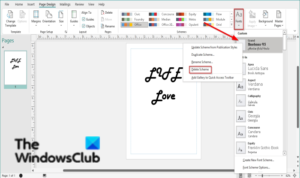 How to apply scheme fonts in Publisher