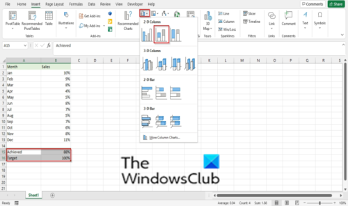 How to create a Thermometer Chart in Excel