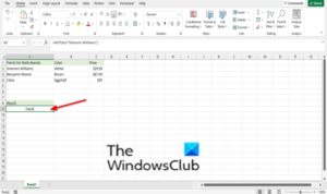 How to use the Not function Excel
