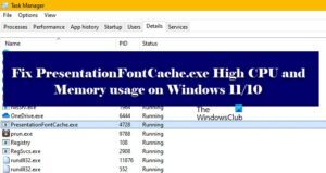 Fix PresentationFontCache.exe High CPU and Memory usage on Windows