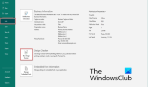 How to use Design Checker in Publisher