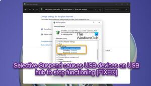 Selective Suspend causes USB devices on USB hub to stop working