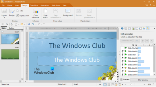 Best free Slide Presentation Maker software for Windows PC