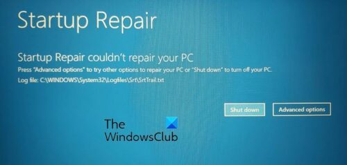 Automatic Startup Repair couldn't repair your PC in Windows 11