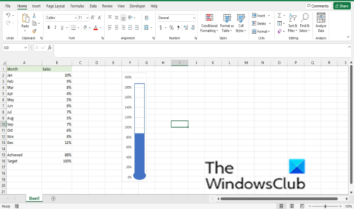 How to create a Thermometer Chart in Excel