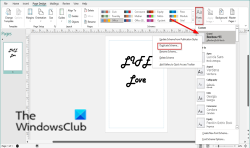 How to apply scheme fonts in Publisher How to apply scheme fonts in Publisher
