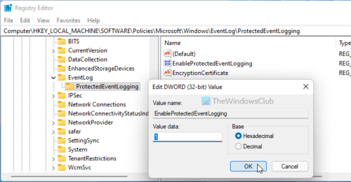 How to enable or disable Protected Event Logging in Windows 11/10