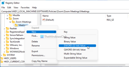 How to enable or disable Share to Zoom Rooms on Windows 11/10