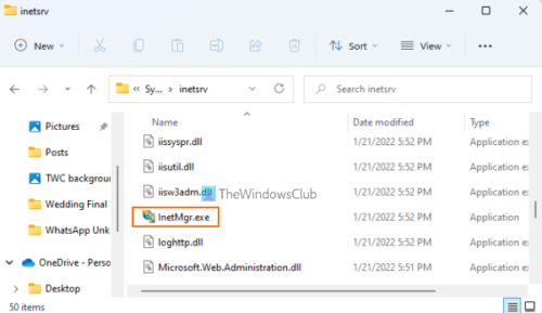 Fix inetmgr not found on Windows 11/10