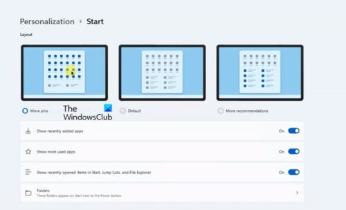 How to show more Pinned Tiles on Windows 11 Start Menu