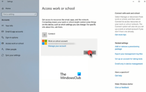 How to remove Work or School account in Windows 11