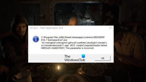 Resident Evil 7 Fatal Application Exit [Solution]