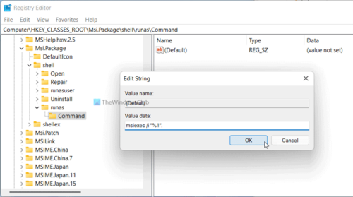 Run As Administrator option for MSI Files missing in Windows 11