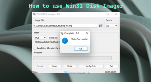 How to use Win32 Disk Imager to write a raw disk image file to USB