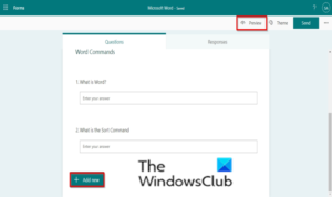 Microsoft Forms not showing all questions