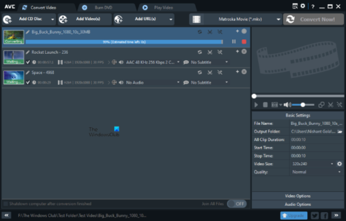 Best free Batch Video Converter software for Windows PC