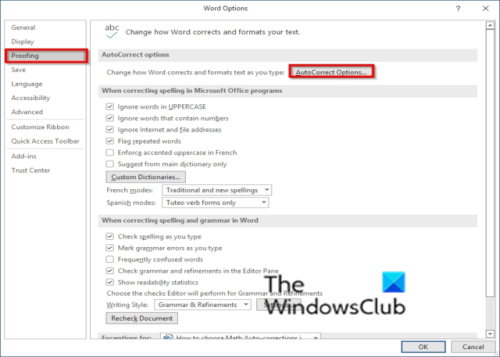 How to enable Math AutoCorrect in Word