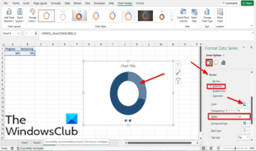 How to create a Bar or Circle Progress Chart in Excel