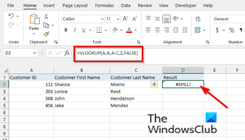 How to remove SPILL error in Excel
