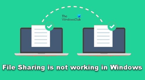 File Sharing is not working in Windows 11/10