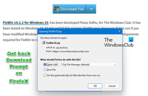How to enable Download Prompt on Firefox in Windows 11/10