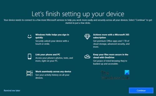 Turn off Windows Welcome Experience for all users in Windows 11