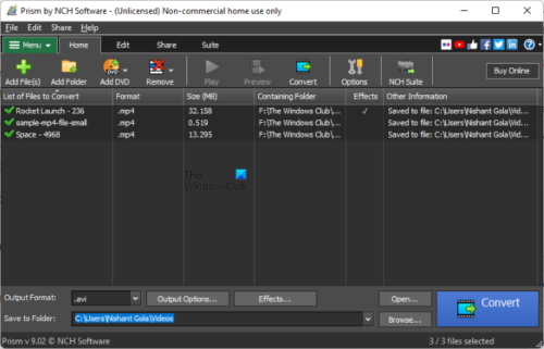 Best free Batch Video Converter software for Windows 11/10
