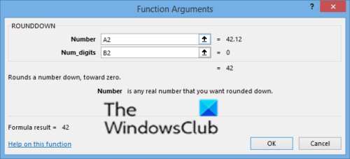 How to use the ROUNDDOWN function in Excel