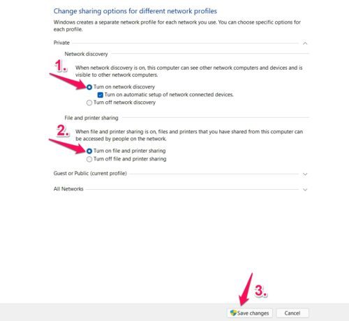 File Sharing is not working in Windows 11/10