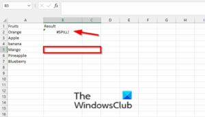 How to remove SPILL error in Excel