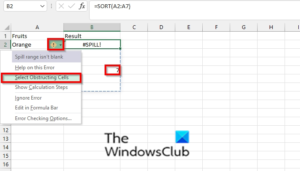 How to remove SPILL error in Excel