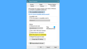 Fix Steam Error Code e20 on Windows PC