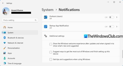 Turn off Windows Welcome Experience for all users in Windows 11