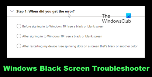 Black Screen Troubleshooter: Fix Blank screen on Windows 11