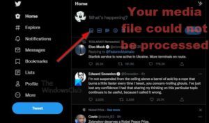 Your media file could not be processed - Twitter error