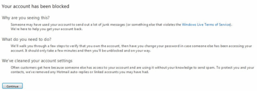 Unblock, Recover Blocked or Suspended Outlook or Microsoft account