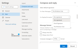 How to add an Email Signature in Outlook.com