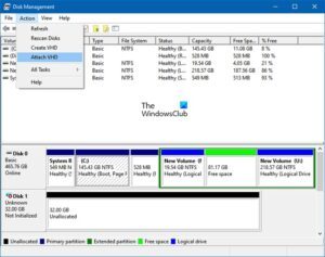 How to open VMDK, VHDX, VHD files in Windows 11/10
