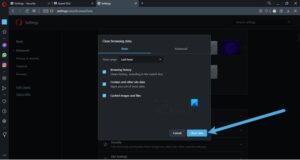 How to delete Cache, Cookies, History in Opera browser