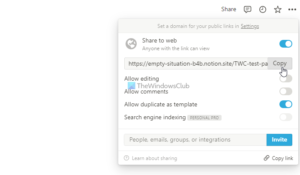 How to create Public Pages in Notion