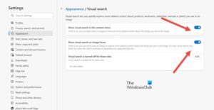 How to enable or disable Visual Search in Microsoft Edge