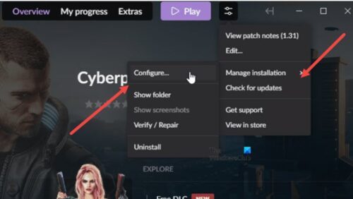 How to rollback GOG Galaxy game to previous version