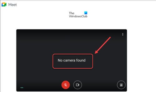 No Camera found in Google Meet on Windows 11/10 PC