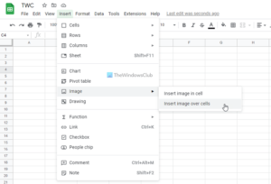 How to add an Image in Google Sheets