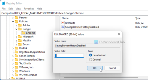 How to prevent Chrome or Edge from saving Browsing History and Data