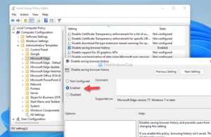 How to prevent Chrome or Edge from saving Browsing History and Data
