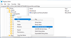 How to prevent Chrome or Edge from saving Browsing History and Data